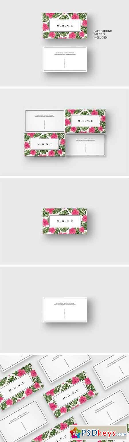 Pink Flowers Business Card Template 1697629 Free Download Photoshop 